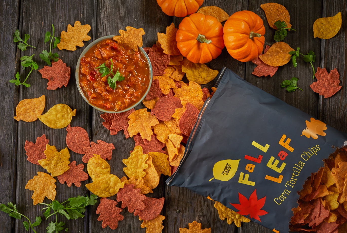 Tjs Fall Leaf Corn Tortilla Chips 14 Oz - Walmart.com