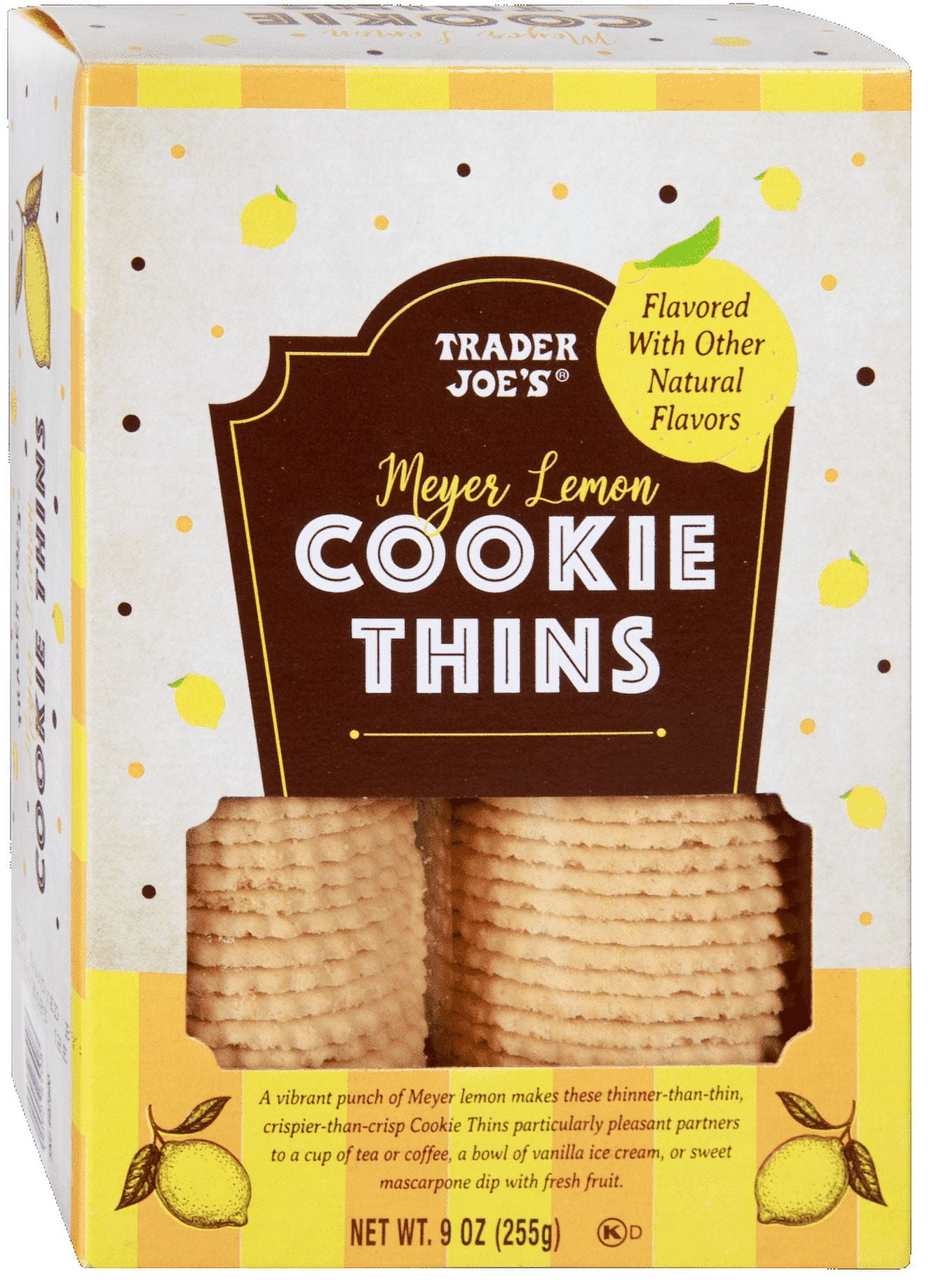 Tjs Meyer Lemon Cookie Thins-9 Oz - Walmart.com