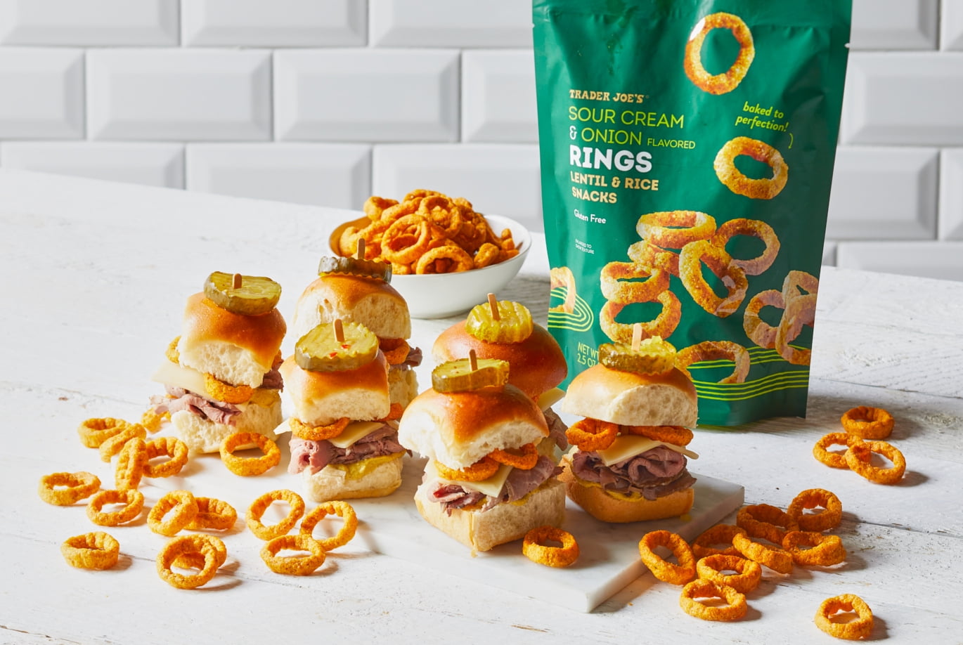 Tjs Sour Cream & Onion Flavored Rings-2.5 Oz - Walmart.com