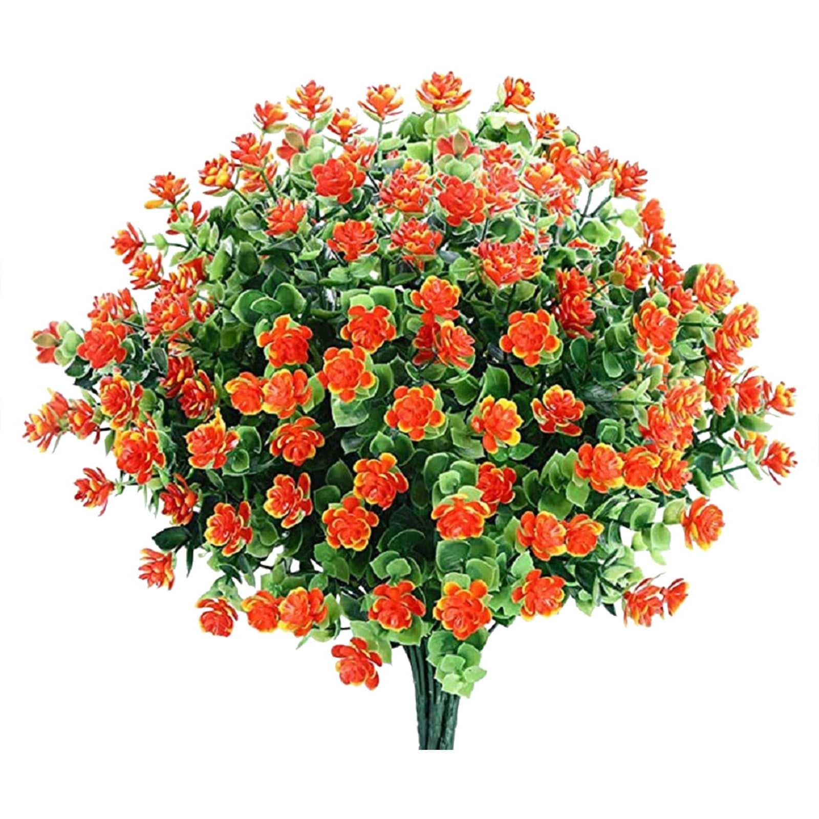 Tkrady 10Pcs Bundles Artificial Flowers, Artificial Green Shrub Indoor ...