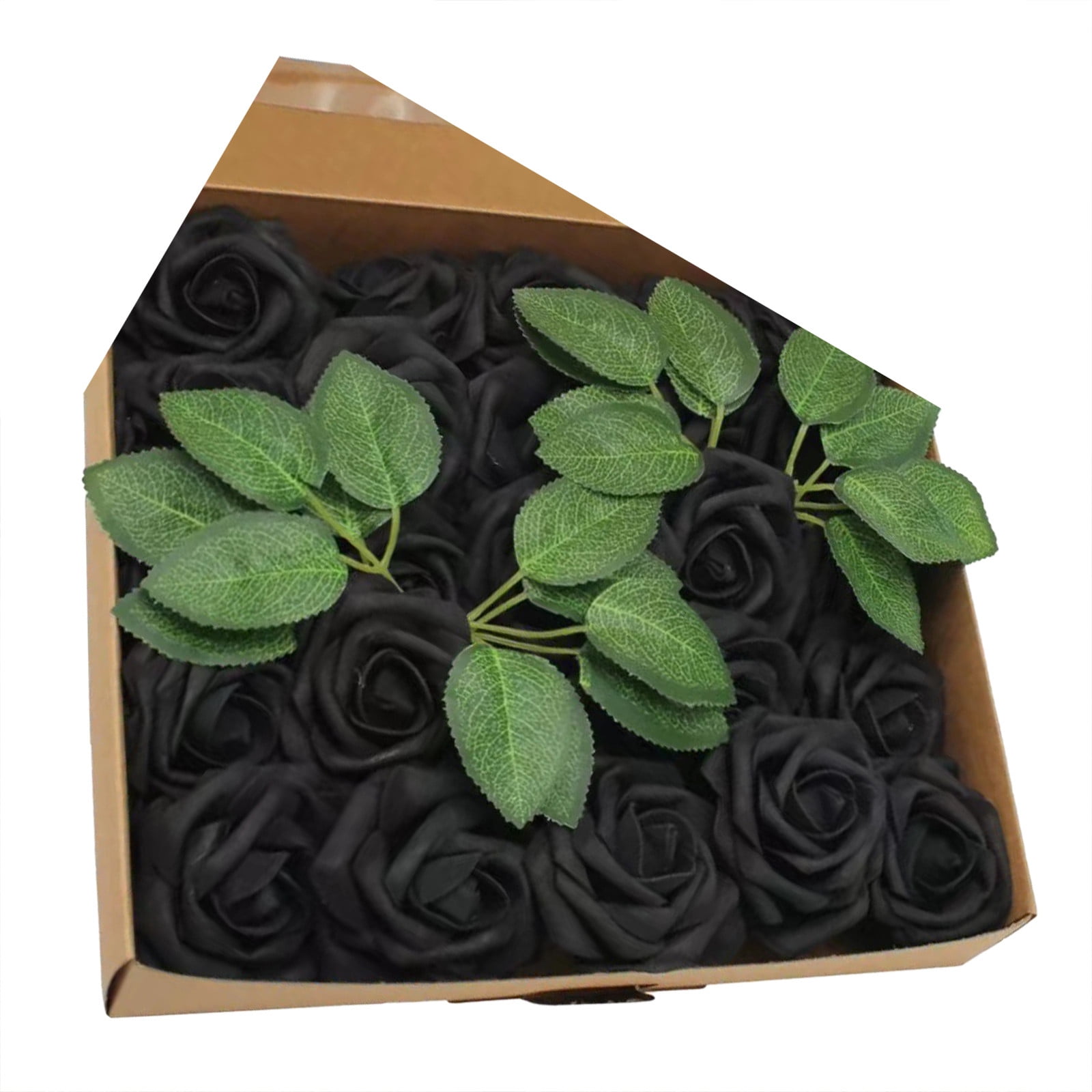 Tkrady 25pcs Artificial Flower Foam Rose Real Touch Roses Flower Heads ...