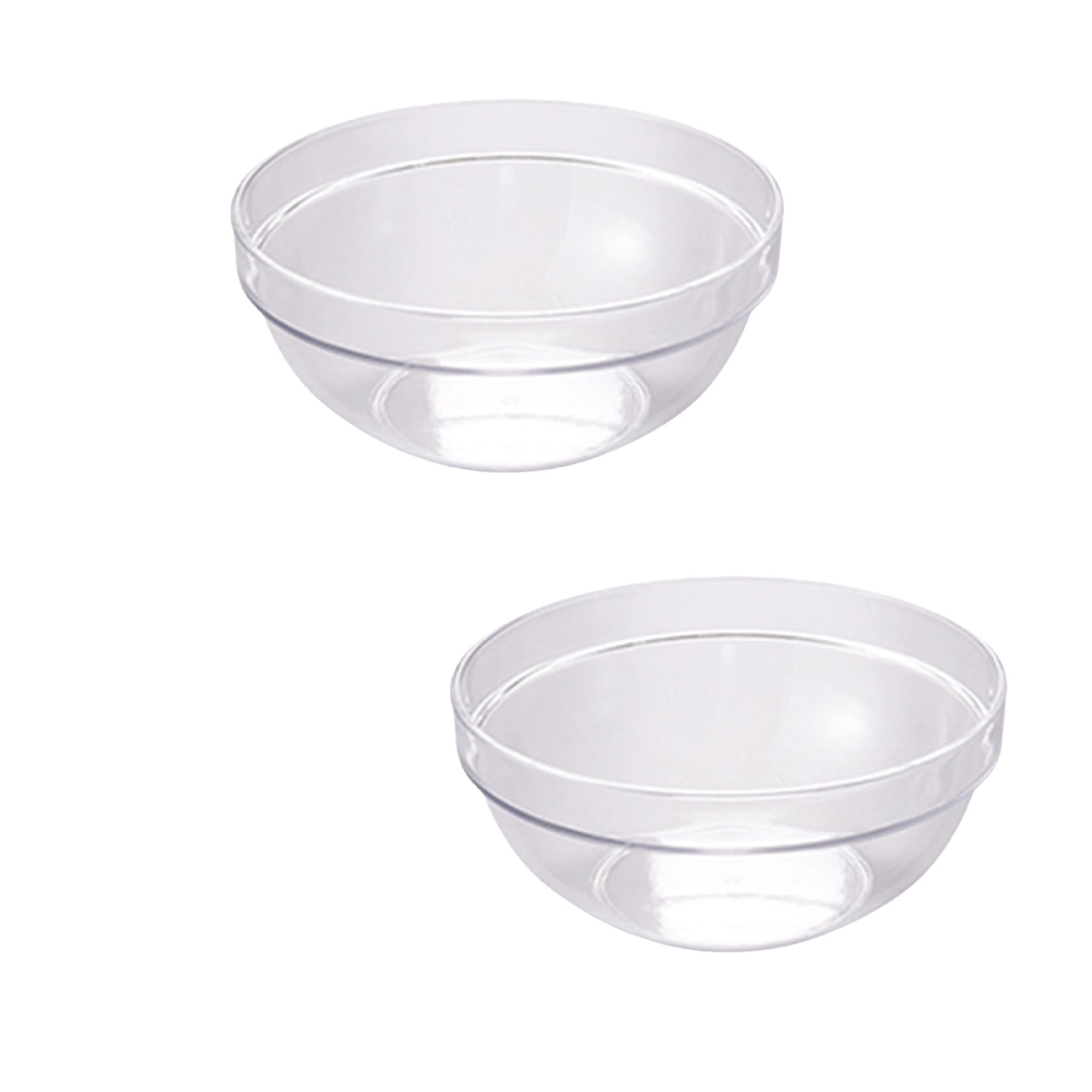 Tkrady 2Pcs Acrylic Bowl, Transparent Round Vegetable Whisk Cooking ...