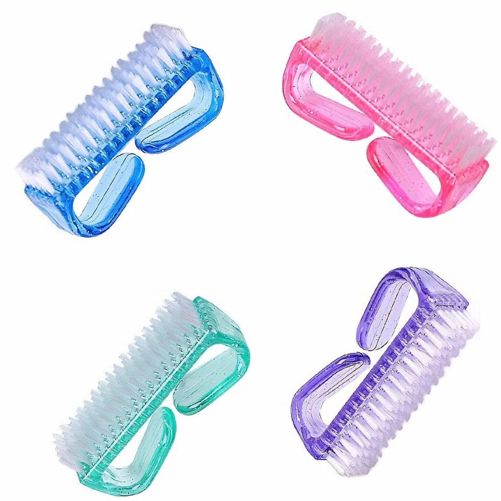 Tkrady 4 PCS Professional Tool Manicure Nail Brushes Finger Fingernail ...