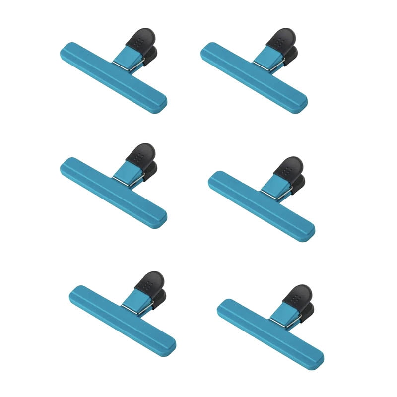 Tkrady 6 Pack Chip Bag Clips, 6 Inch Large Size Assorted Colors Foods ...