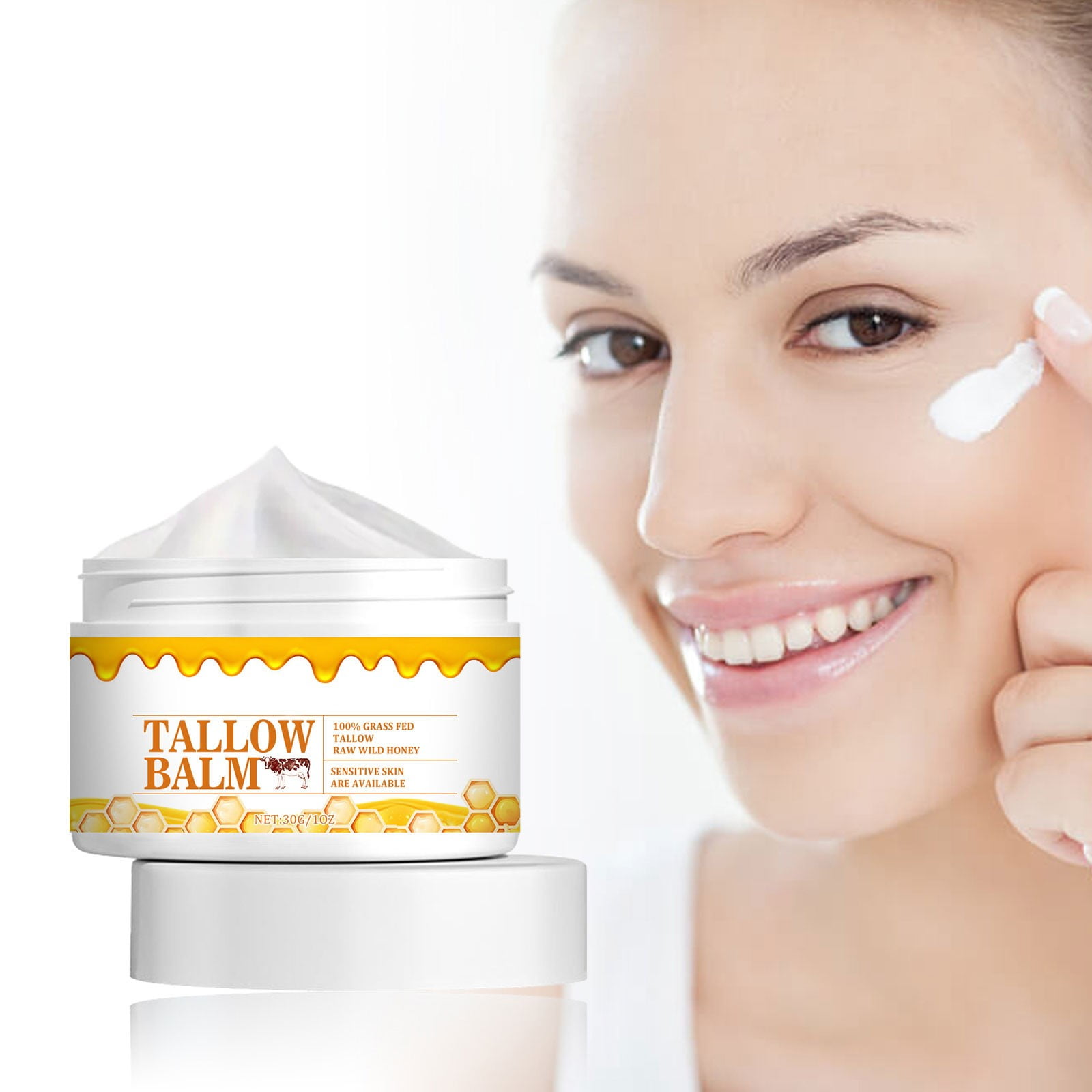 Tkrady Beef Tallow Paste For Skin Care, 60g Beef Neck Balm, Grass Fed ...