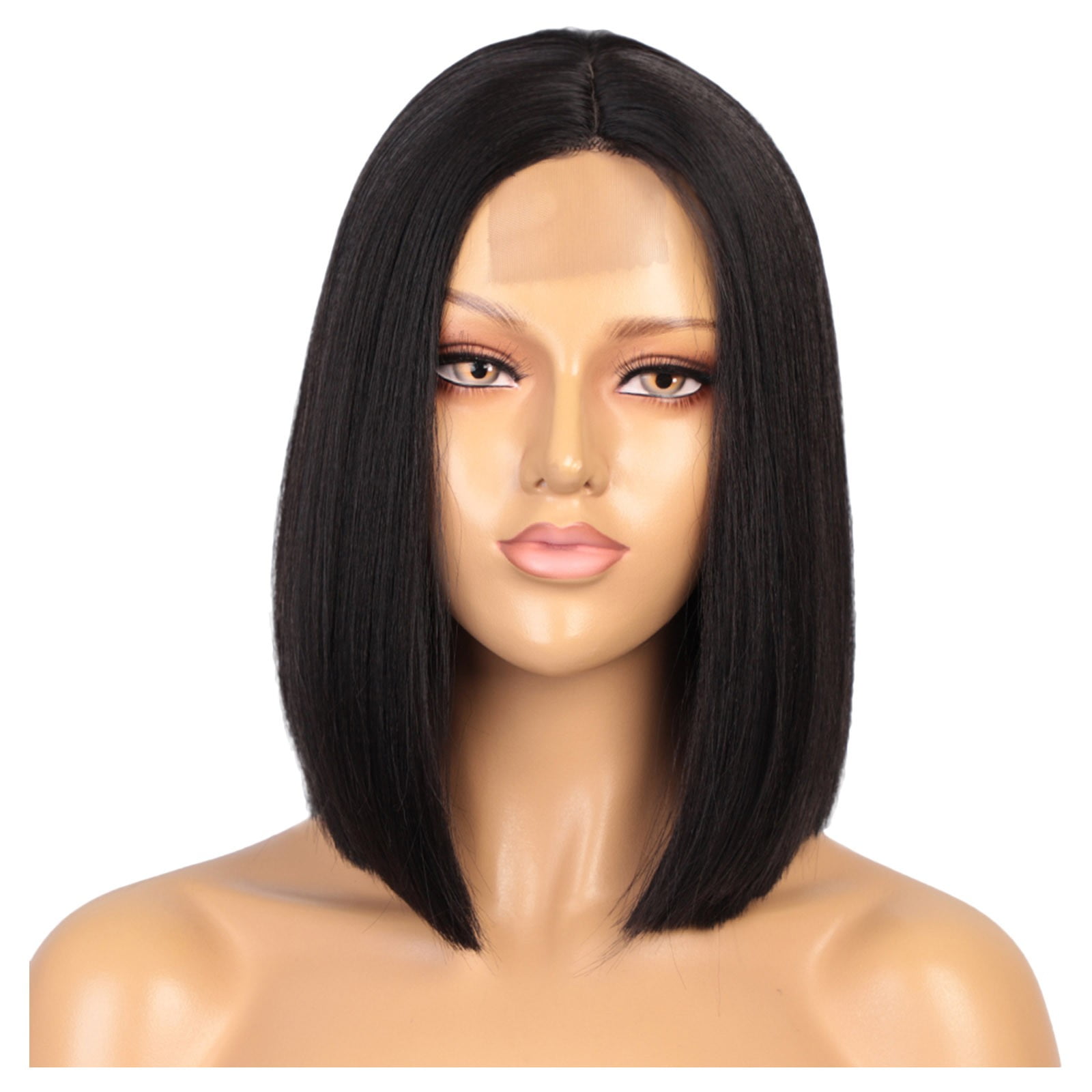 Tkrady Bob Wig Human Hair Lace Front Wigs 12 Inch Short Straight Bob ...