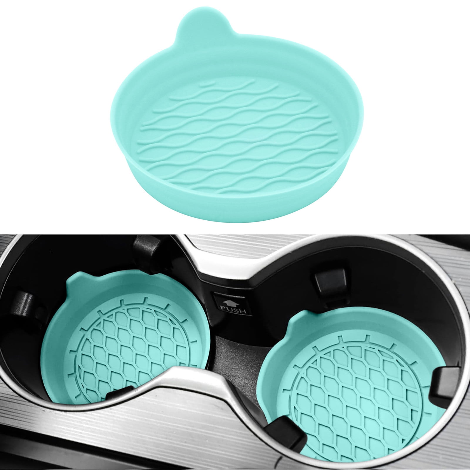 Tkrady Car Coasters for Cup Holders, Silicone Universal Vehicle ...