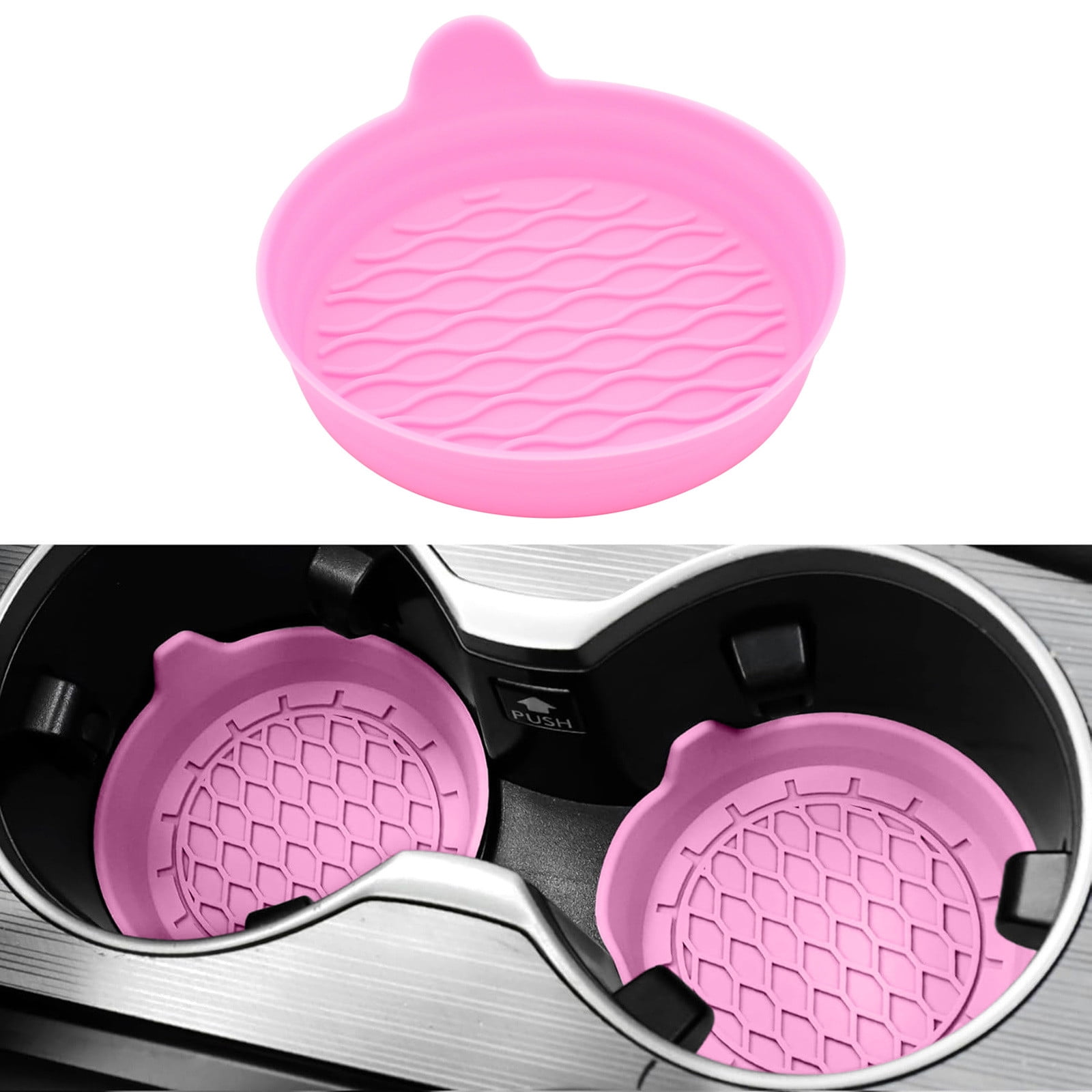 Tkrady Car Coasters for Cup Holders, Silicone Universal Vehicle ...