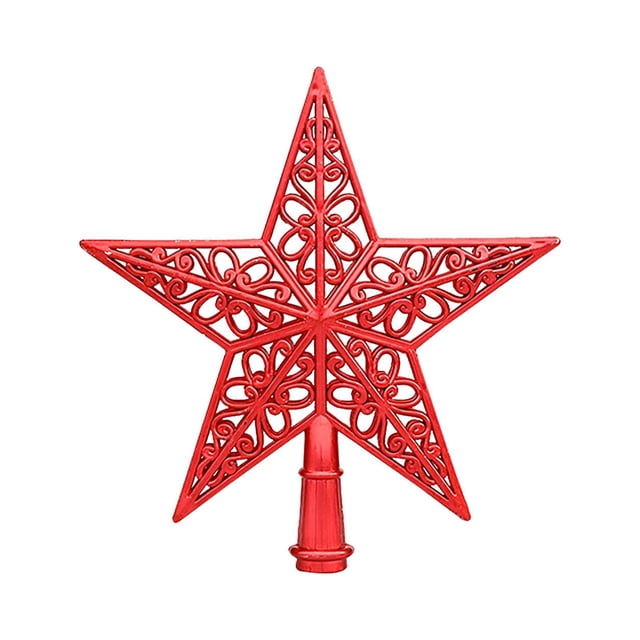 Tkrady Christmas Tree Top Star Decorations Five-Pointed Star Tthree ...