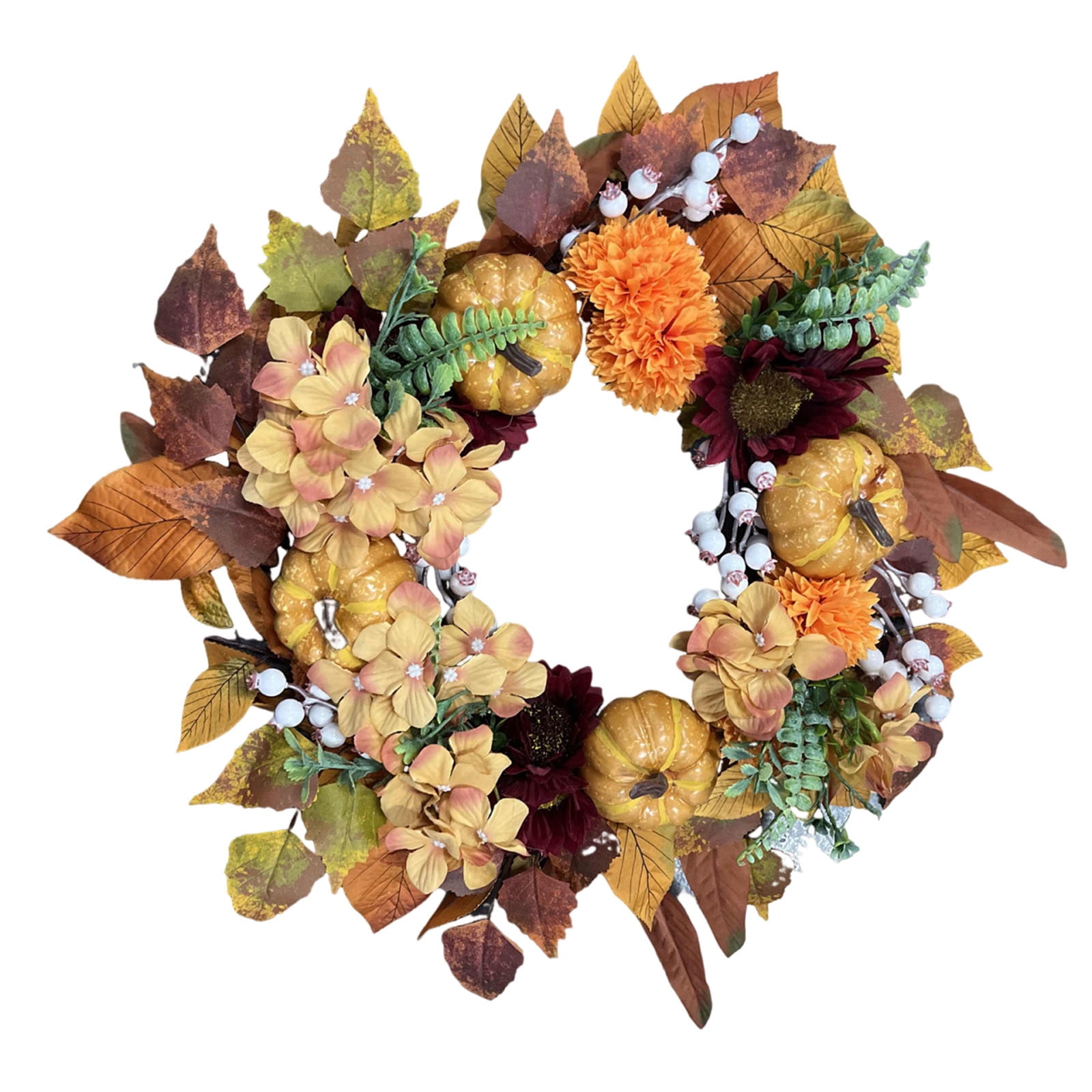 Tkrady Fall Wreath For Front Door Autumn Wreath Fall Wreath Autumn Leaf ...
