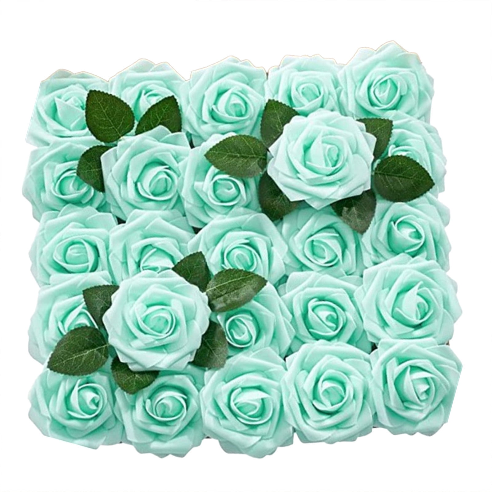 Tkrady Floroom Artificial Flowers 25pcs Real Looking Ivory Foam Roses ...