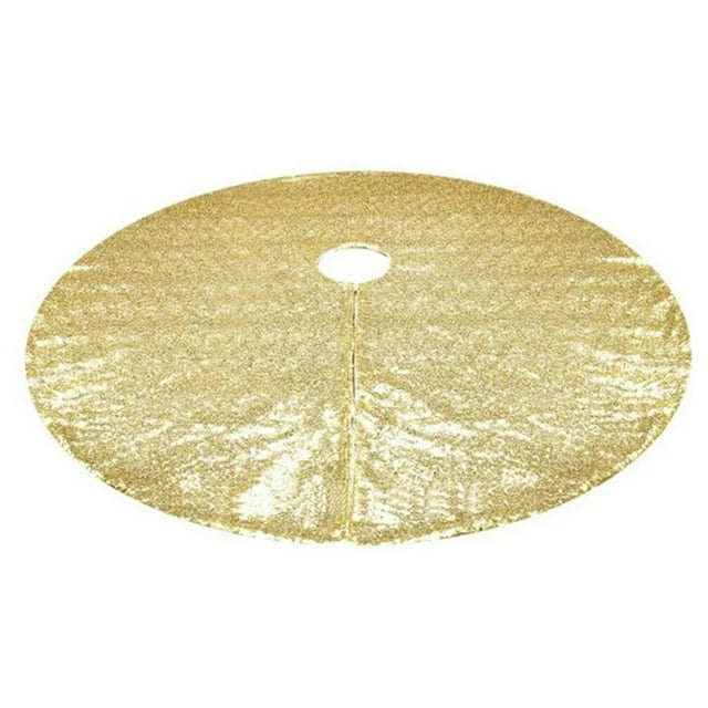 Tkrady Gold Sequins Tree Skirt 24 Inches Mini Christmas Tree Skirts 5mm ...