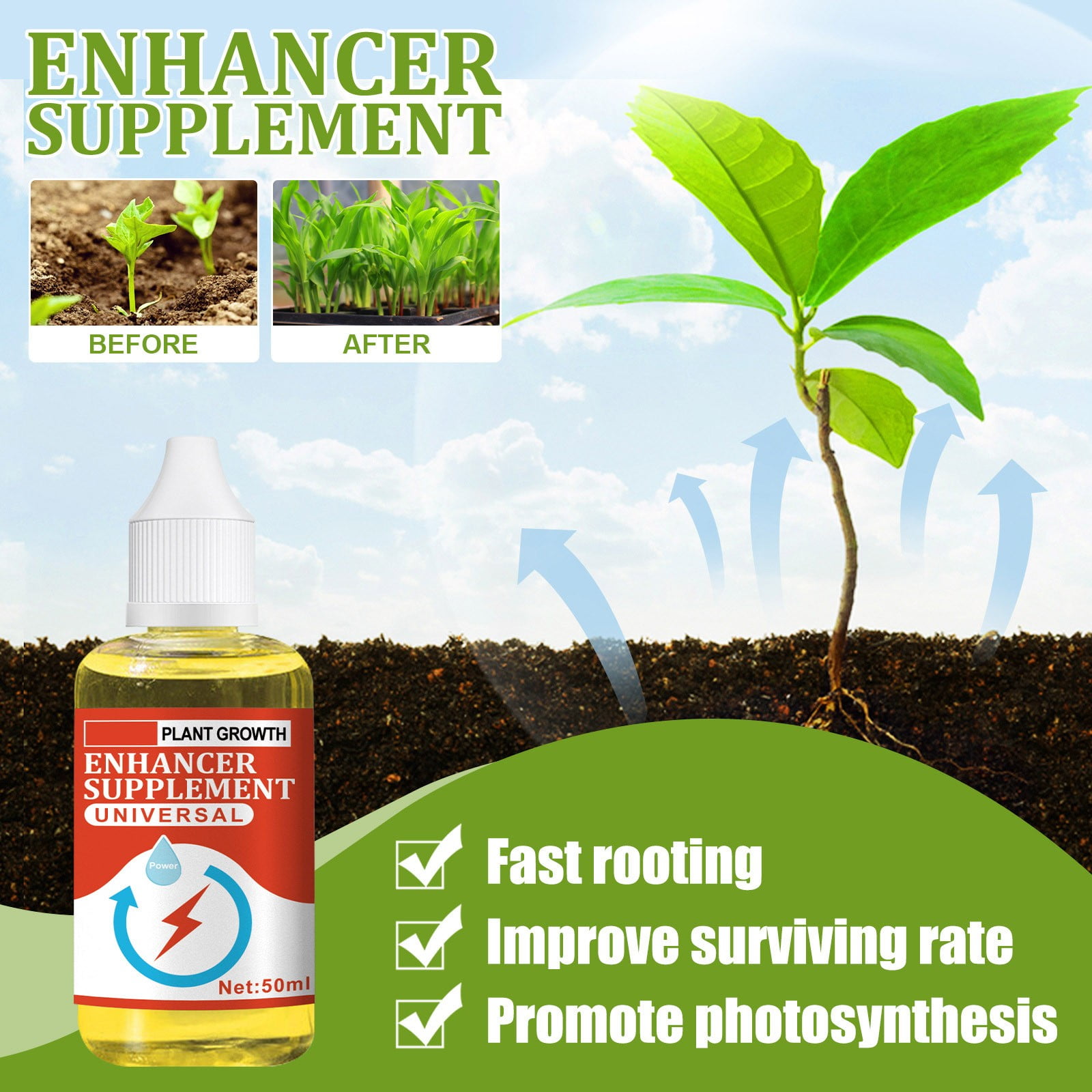 Tkrady Growth Nutrient 50ml, Flower Rooting Concentrated Growth ...
