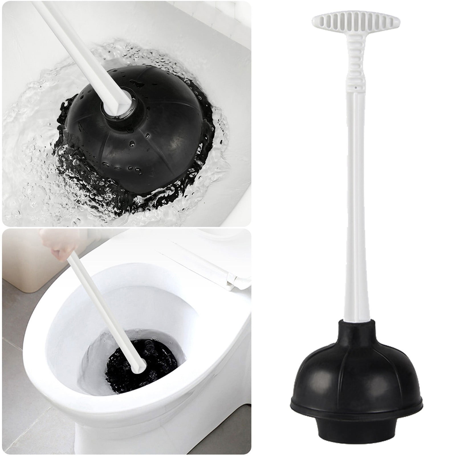 Tkrady Heavy Duty Toilet Plunger, Commercial Grade, Powerful Double ...
