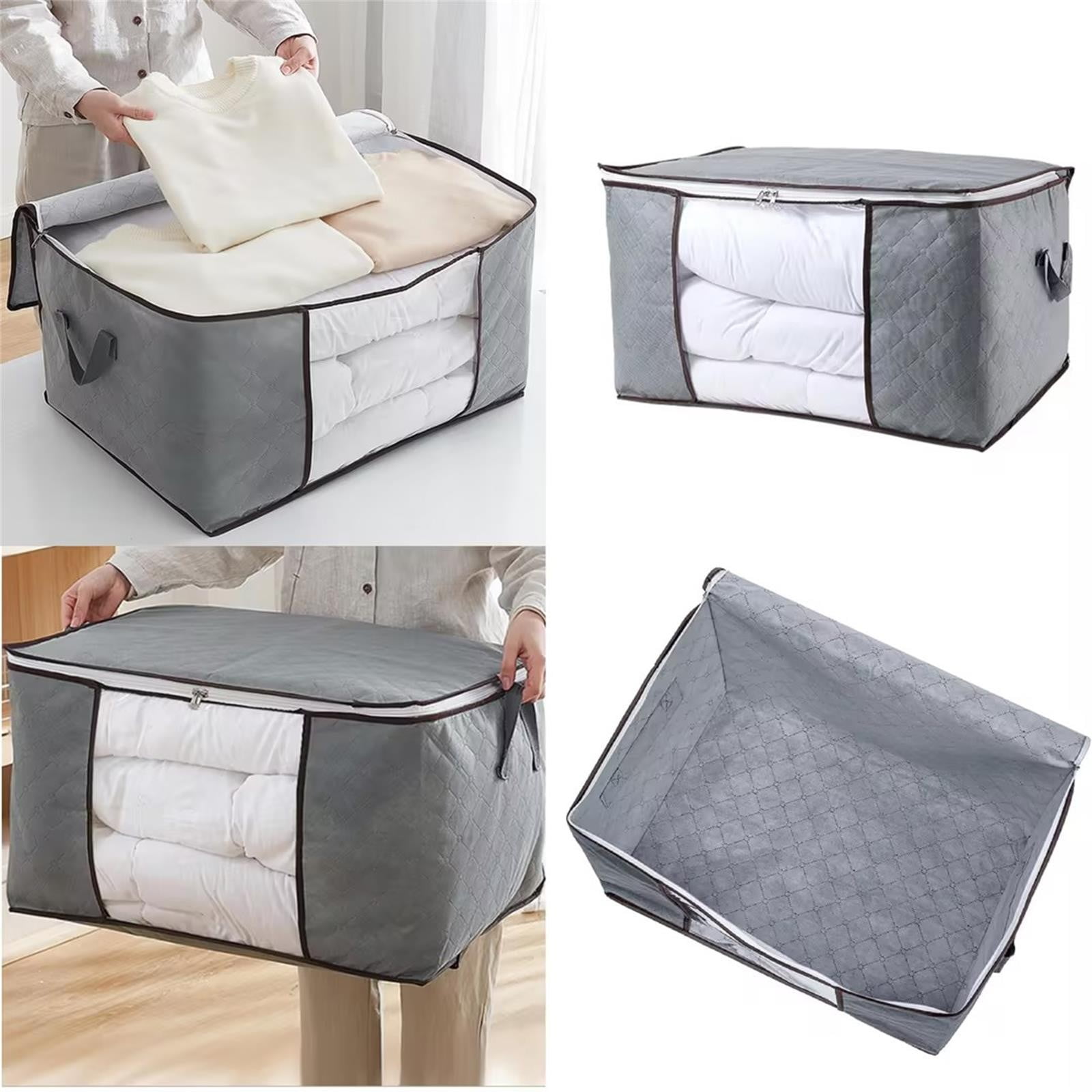 Tkrady Jumbo Zippered Storage Bag for Closet King Comforter, pillow ...