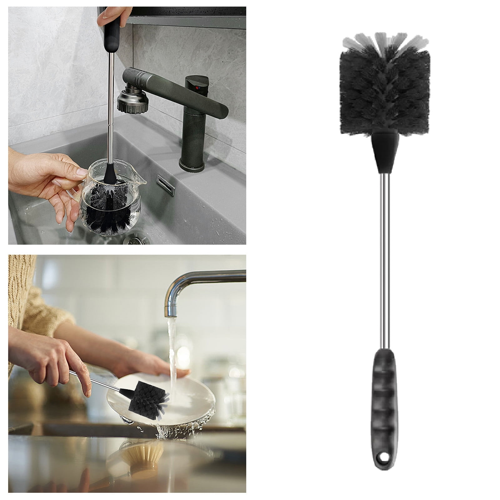 Tkrady Long Stainless Steel Handle Bottle Brush, Cleaner Bottle ...