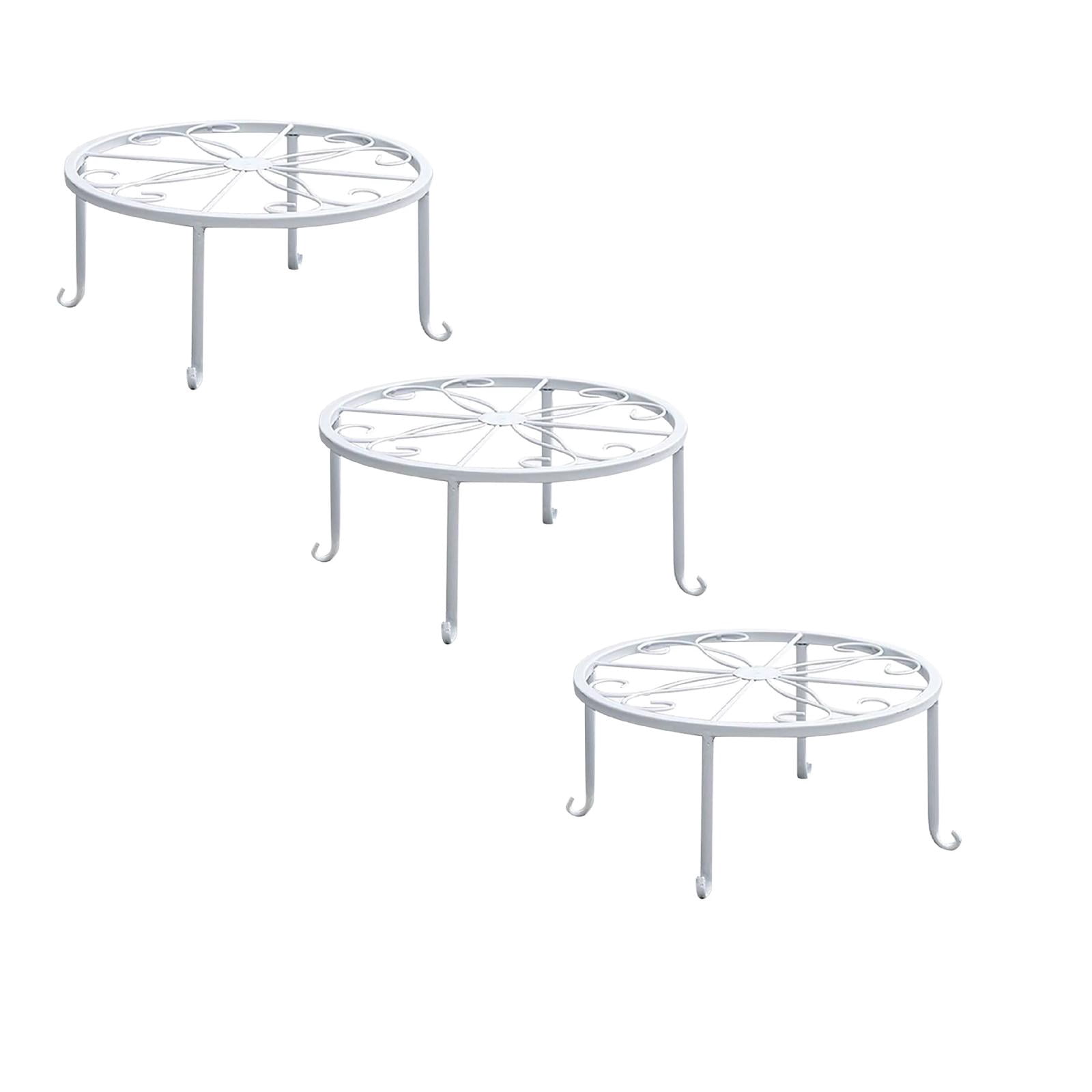 Tkrady Metal Potted Stands, 3 Pack 9" Heavy Duty Rustproof Iron Round ...