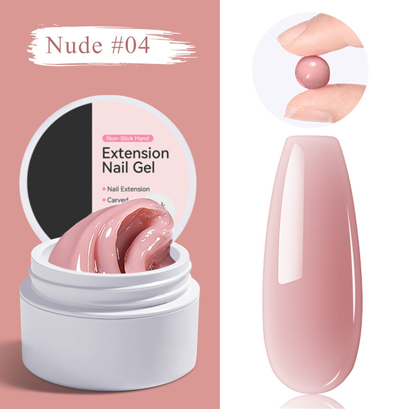 Tkrady Nail Extension Gel Non Sticky Nail Extension Gel Kit Sculptable & Odorless For Acrylic ...