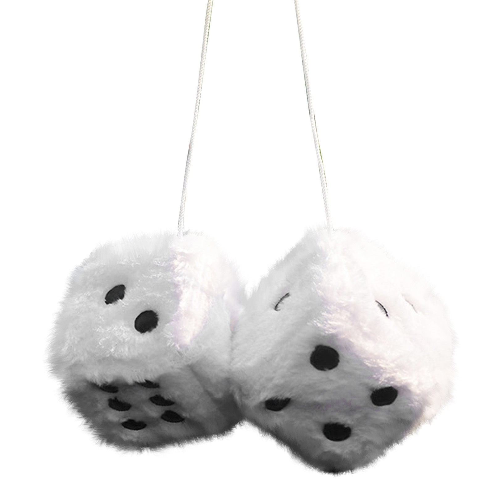 Tkrady Pair of Dice Ornaments, Retro Square Mirrors Hanging Plush Dice ...