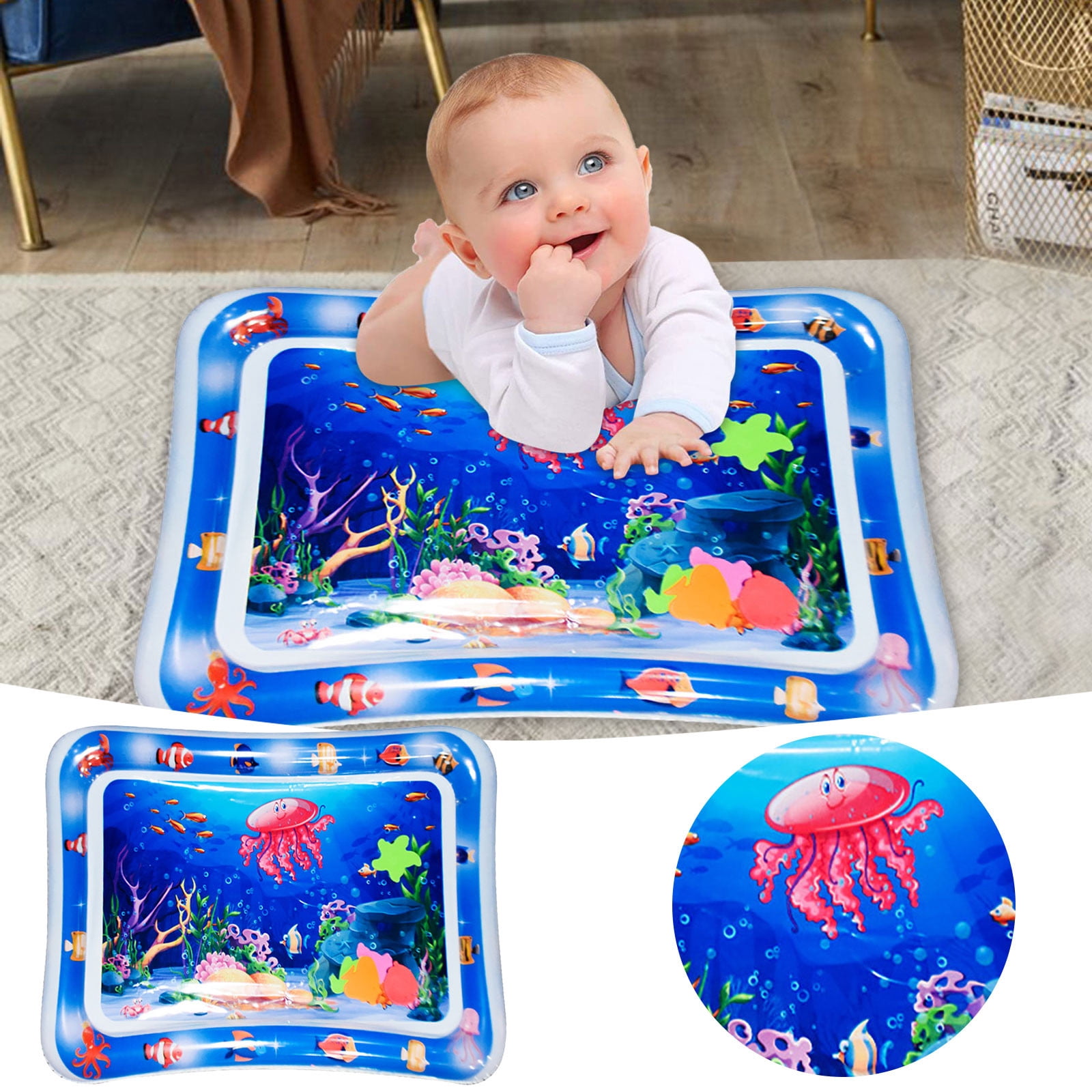 Tkrady Pet Baby Pat Water Pad, Cats With Sensory Water Play Mat ...