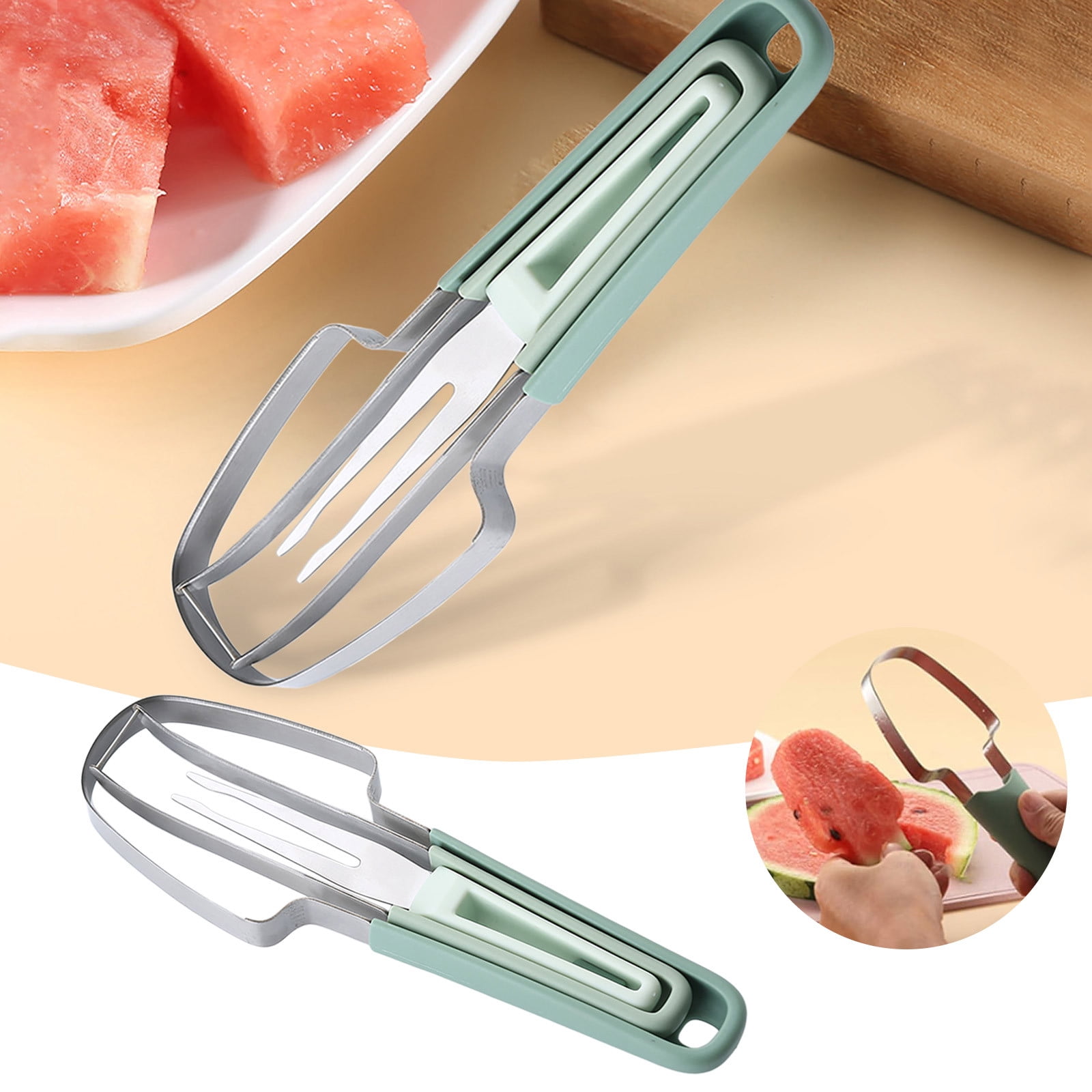 Tkrady Professional Cutter, Stainless Steel Melon Cutter Fruit Clip ...