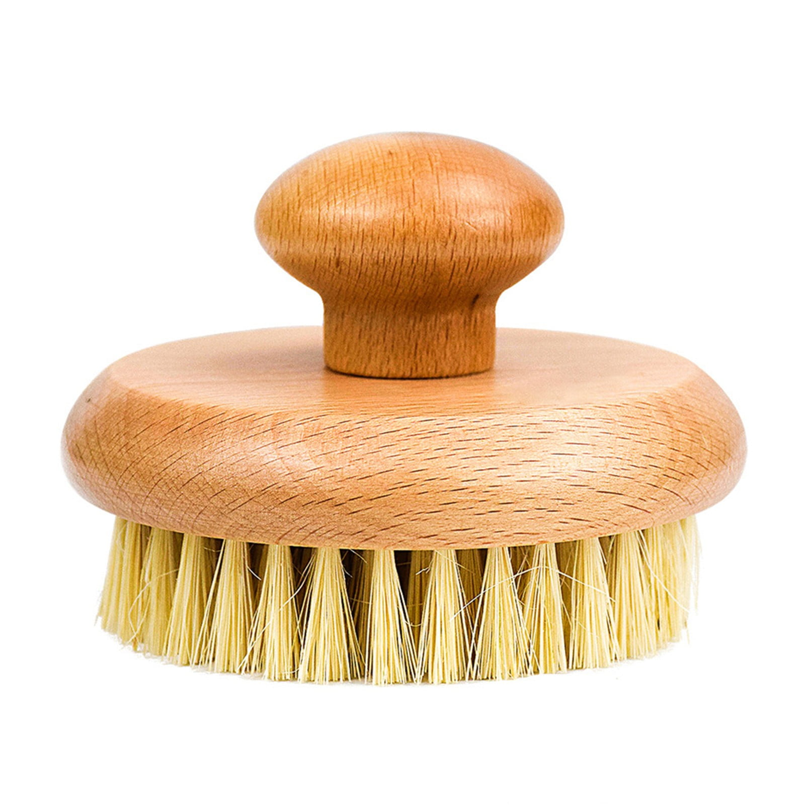 Tkrady Round Beechwood Sisal Body Care BrushDry BrushWet BrushBody Bath ...
