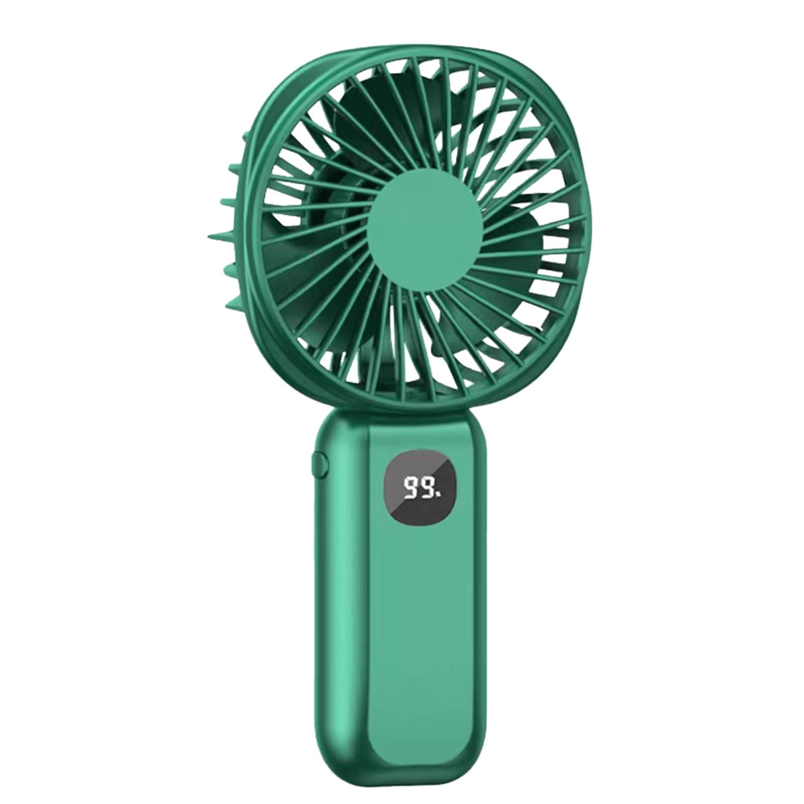 Tkrady Small Fan, Mini Portable Rechargeable Digital Night Light Power ...
