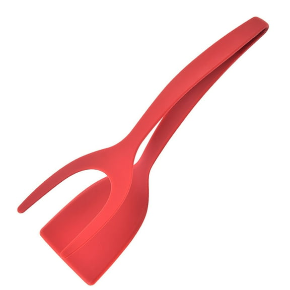 Two-in-One Nylon Steak Frying Spatula and Food Clip, Non-Scratch Flip ...