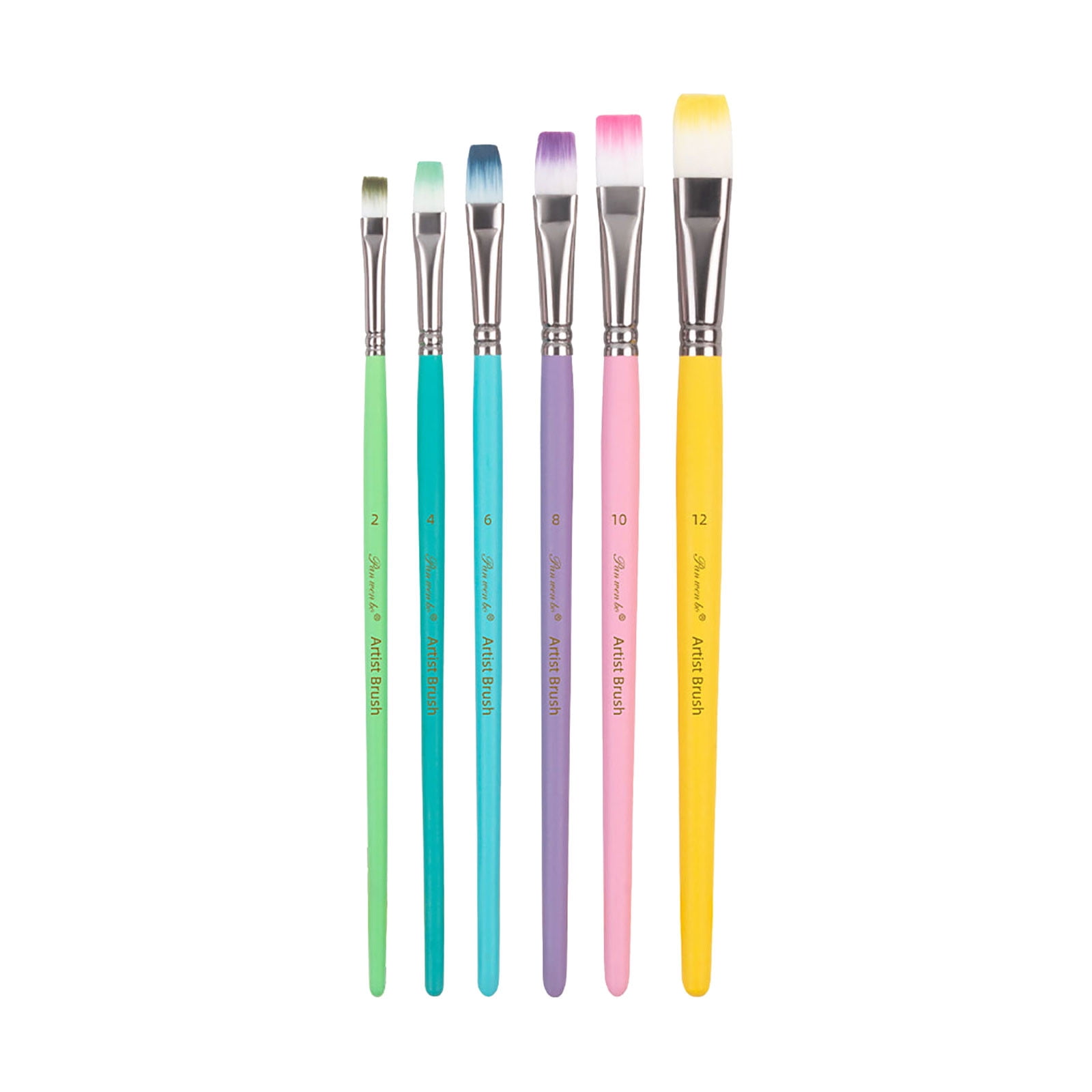 Tkrady Water Color Brush Pen Set, 6Pcs Watercolor Paint Brushes For ...