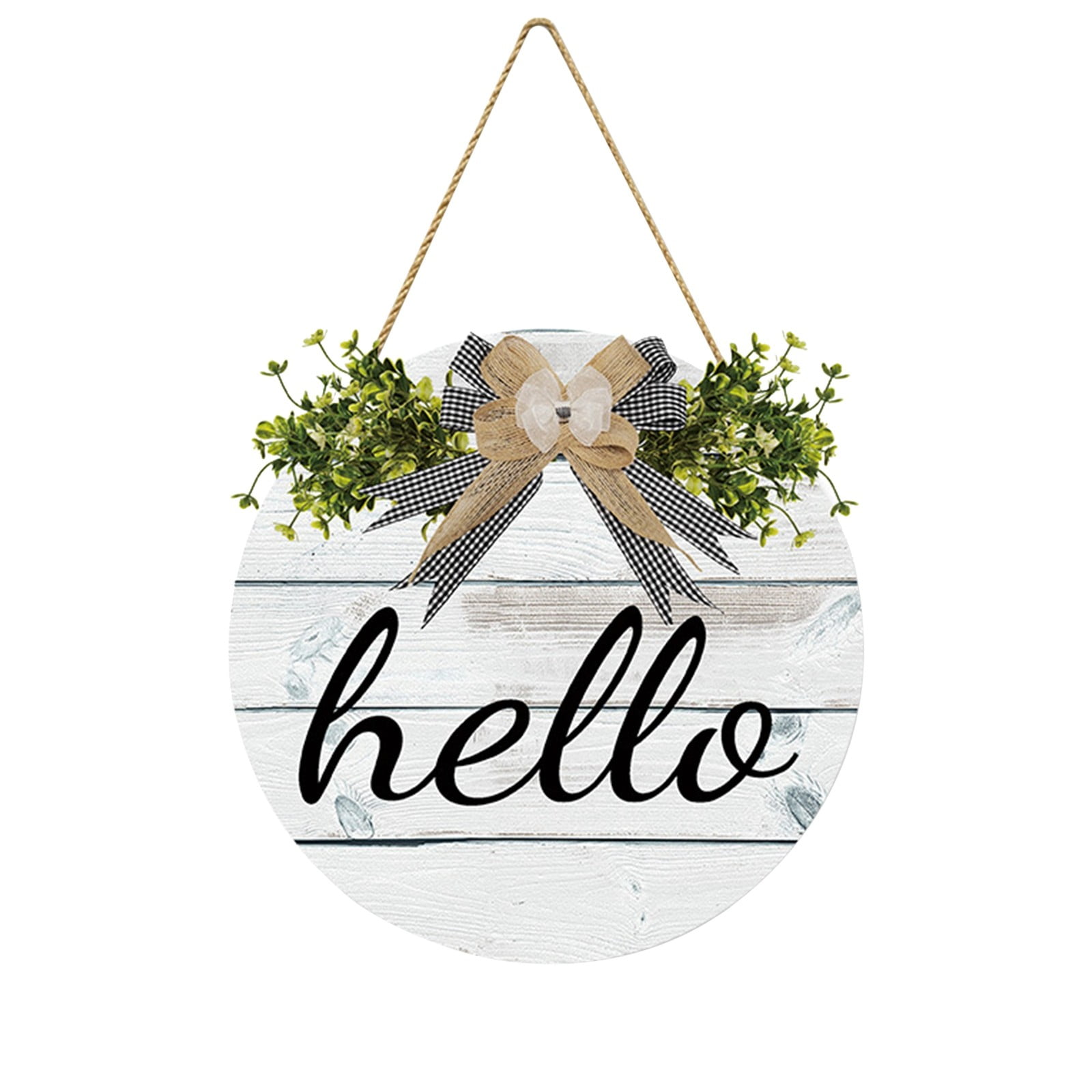 Tkrady Welcome Sign for Front Door 12'' Wood Farmhouse Spring Summer ...