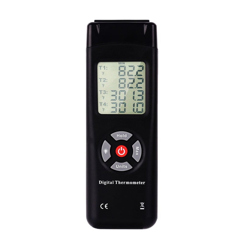 Tl-Tk04 4 Channel K Type Thermocouple Contact Digital Display ...