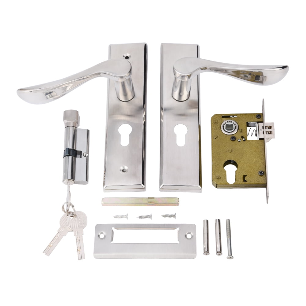 Tletseagh Door Handle Set, Stainless Steel Lever Lock Set Latch and ...