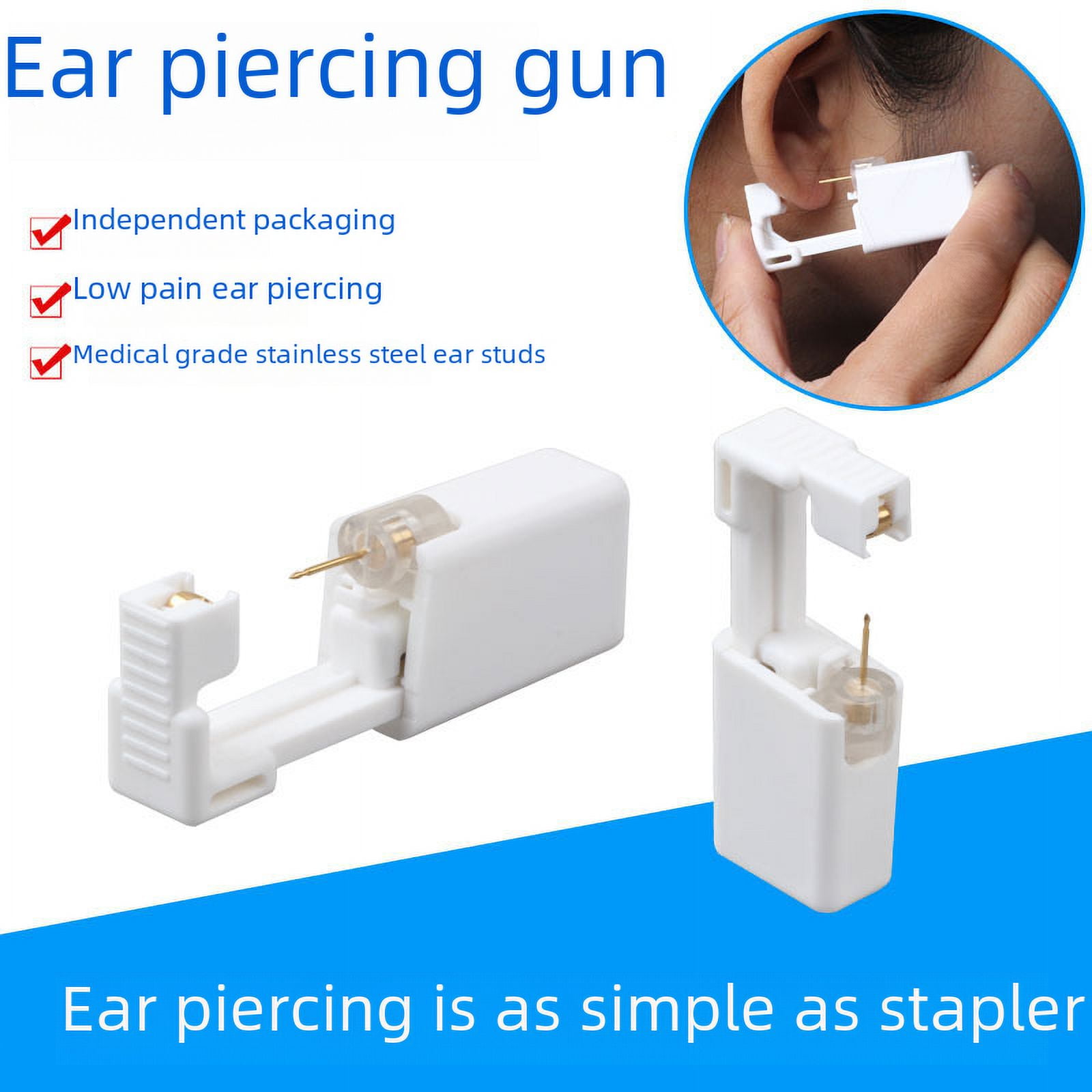 Tletseagh Second generation ear piercing gun adult disposable ear ...
