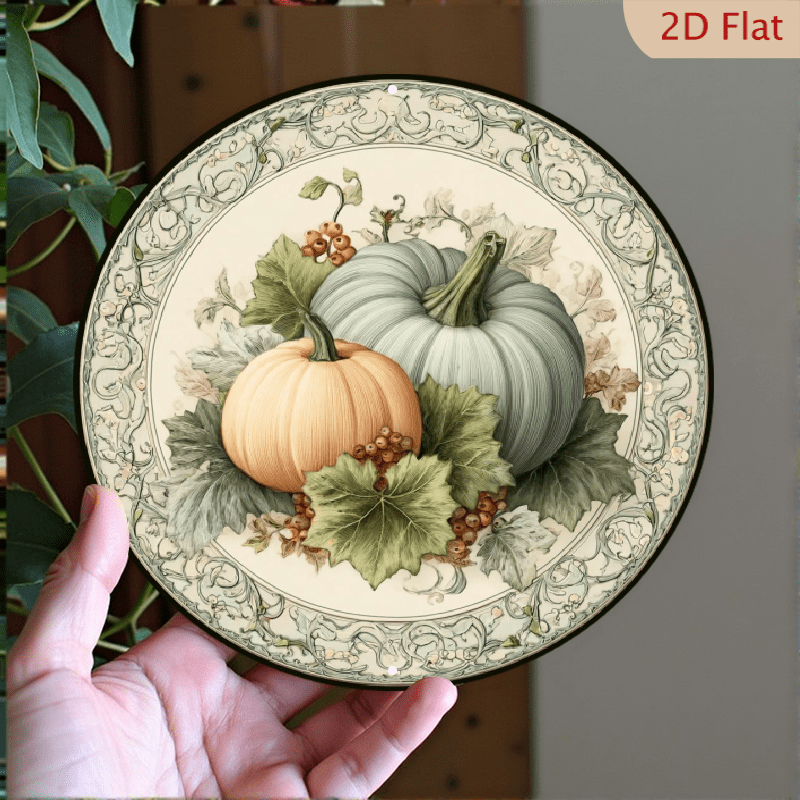 Tllo0ord 1pc, Colorful Pumpkin Decorative Sign - 7.87x7.87 inches, 2D ...