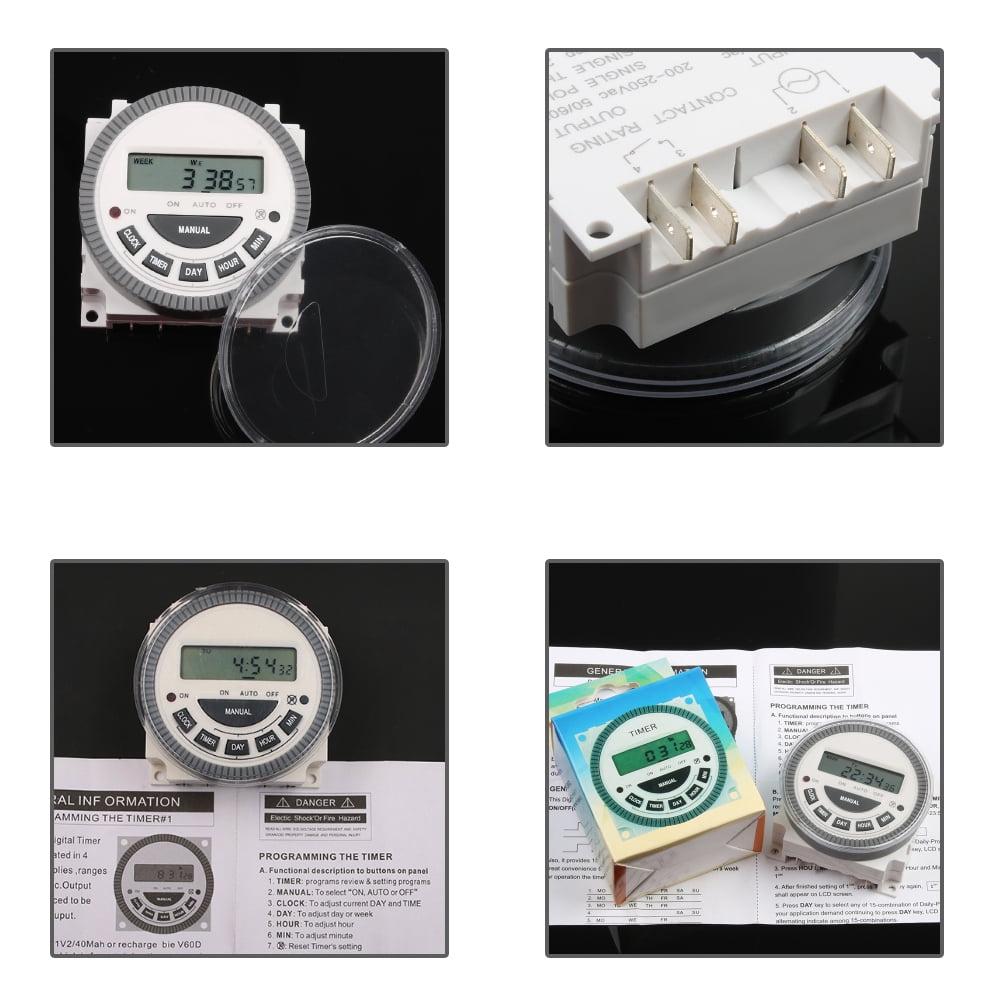 Tm619-4 12Vdc 7 Days Programmable Time Switch Street Light Timer - Walmart.com