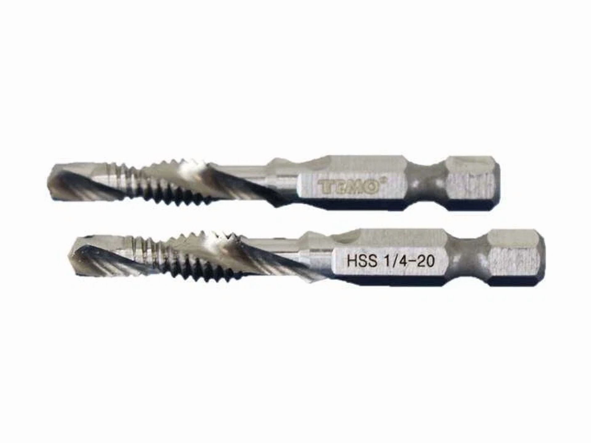 Tmax 2 Pc 1/4-20 Combination Drill And Tap Multi Use Deburr Countersink ...