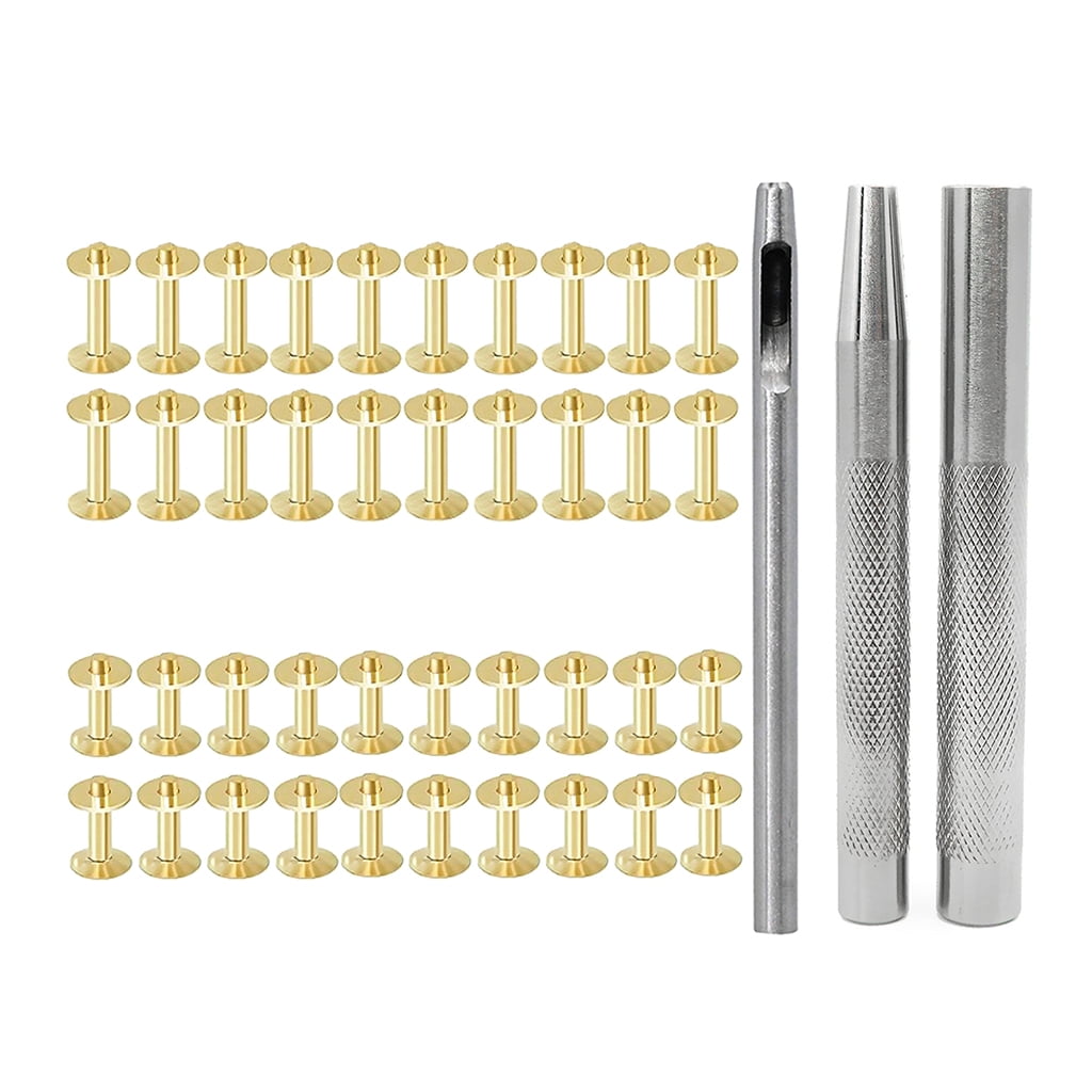 Tmboryuu 0.55/0.75Inch Copper/ Brass Double Cap Riveting Tubular Metal ...