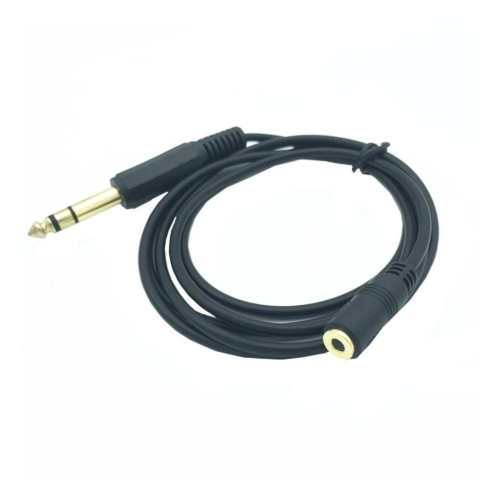 Tmboryuu 1/4 inch to 3.5mm Female Long Headphone Extension Cable Gold ...