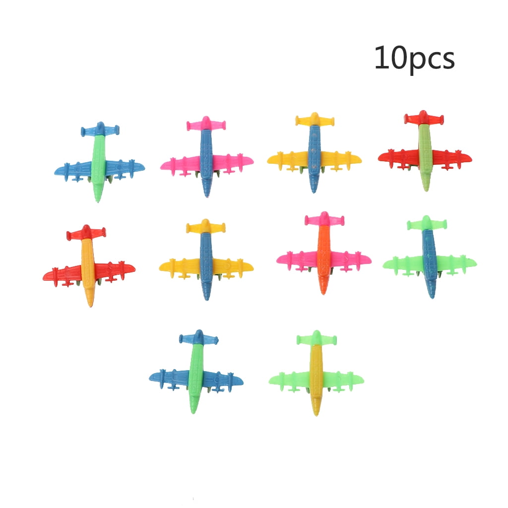 Tmboryuu 10 Pcs Mini Plastic Bomber Plane Fighter Aircraft Model Toy ...