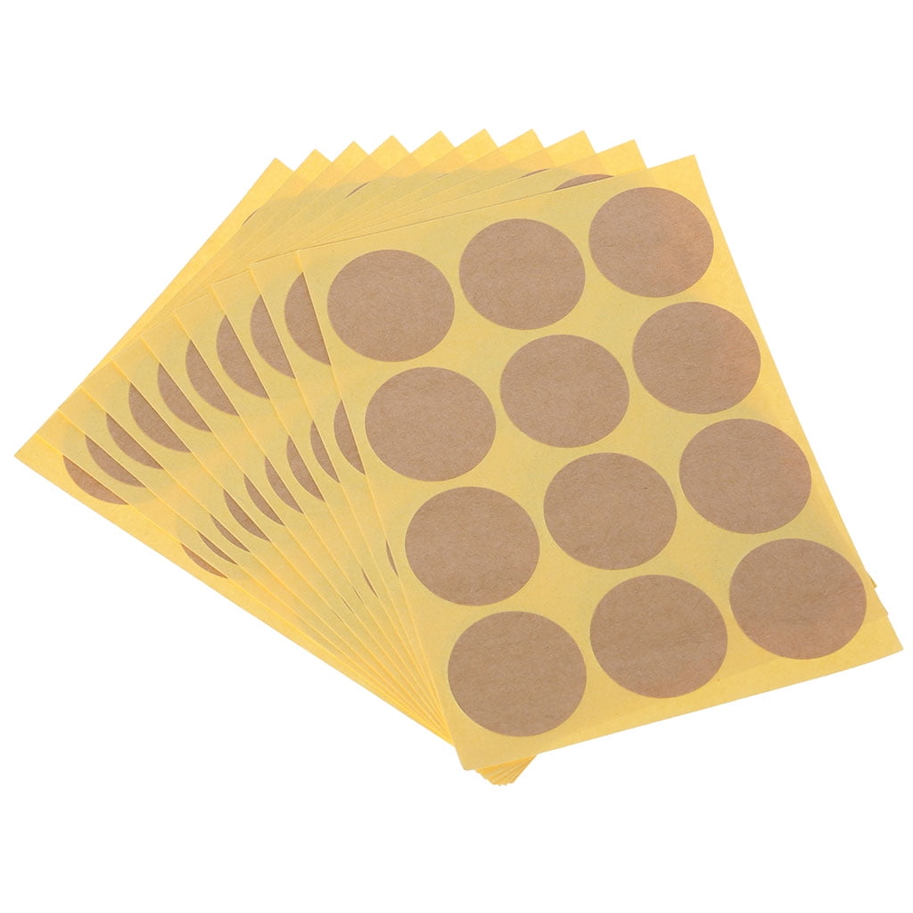 Tmboryuu 120Pcs Blank Round Craft Packaging Seals Kraft Sealing Sticker ...