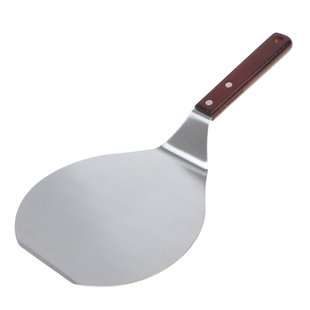 Tmboryuu 13 Inch Metal Pizza Peel Steel Wooden Handle Pizza Shovel ...