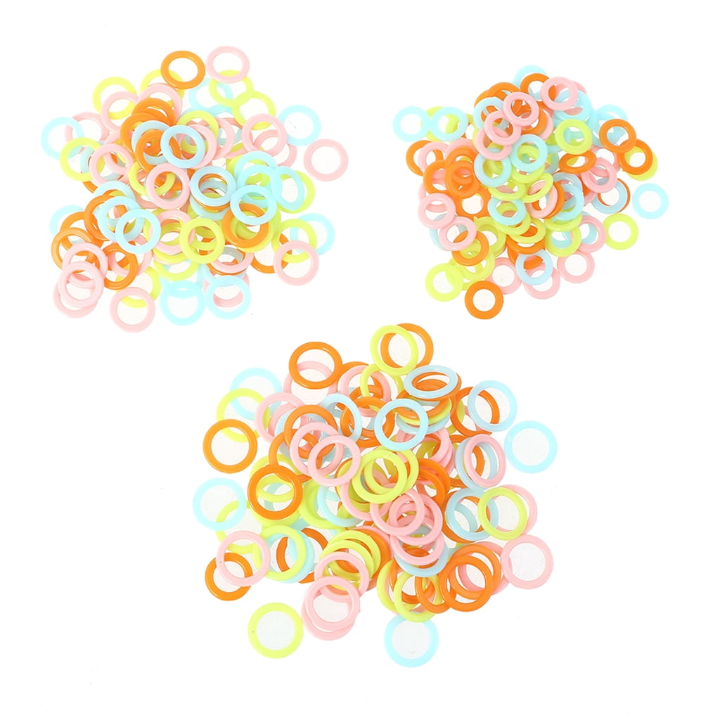 Tmboryuu 300pcs Round Knit Knitting Marking Circles Rings Markers ...