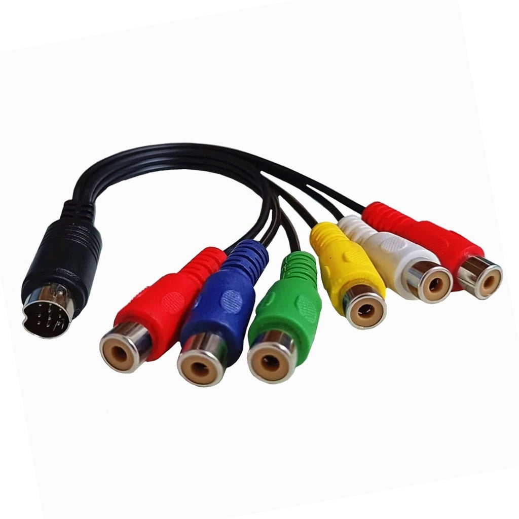 Tmboryuu 30cm 10 Pin Male to 6RCA Female Splitter Audio Video TV ...