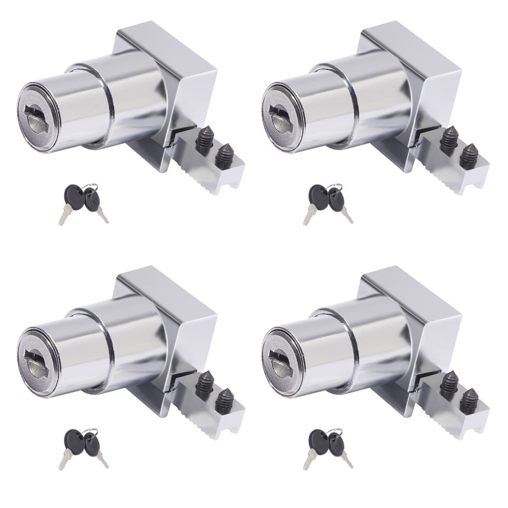 Tmboryuu 4Pcs Glass Door Lock Sliding Glass Door Lock with Key, Plunger ...