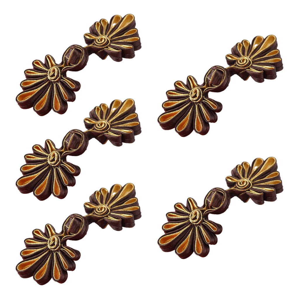 Tmboryuu 5 Pairs Handmade Cheongsam Sewing Fasteners Chinese Knots Frog ...