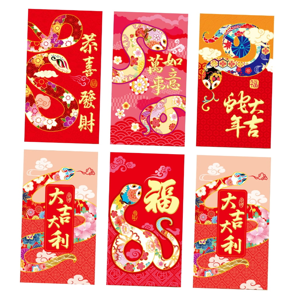 Tmboryuu 6 Pieces Festival Redness Packets for Spring Festival 2025 ...