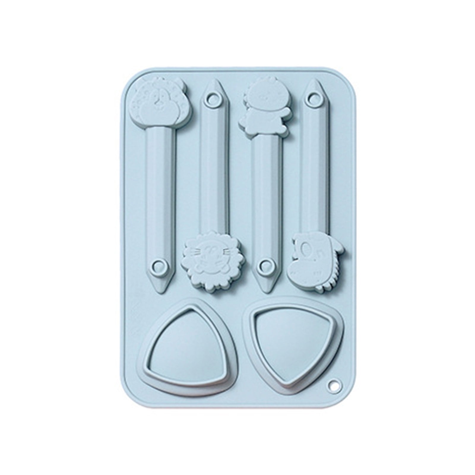 Tmboryuu 6-hole Animal for Triangle Crayon Mold Chocolate Mold Drop ...