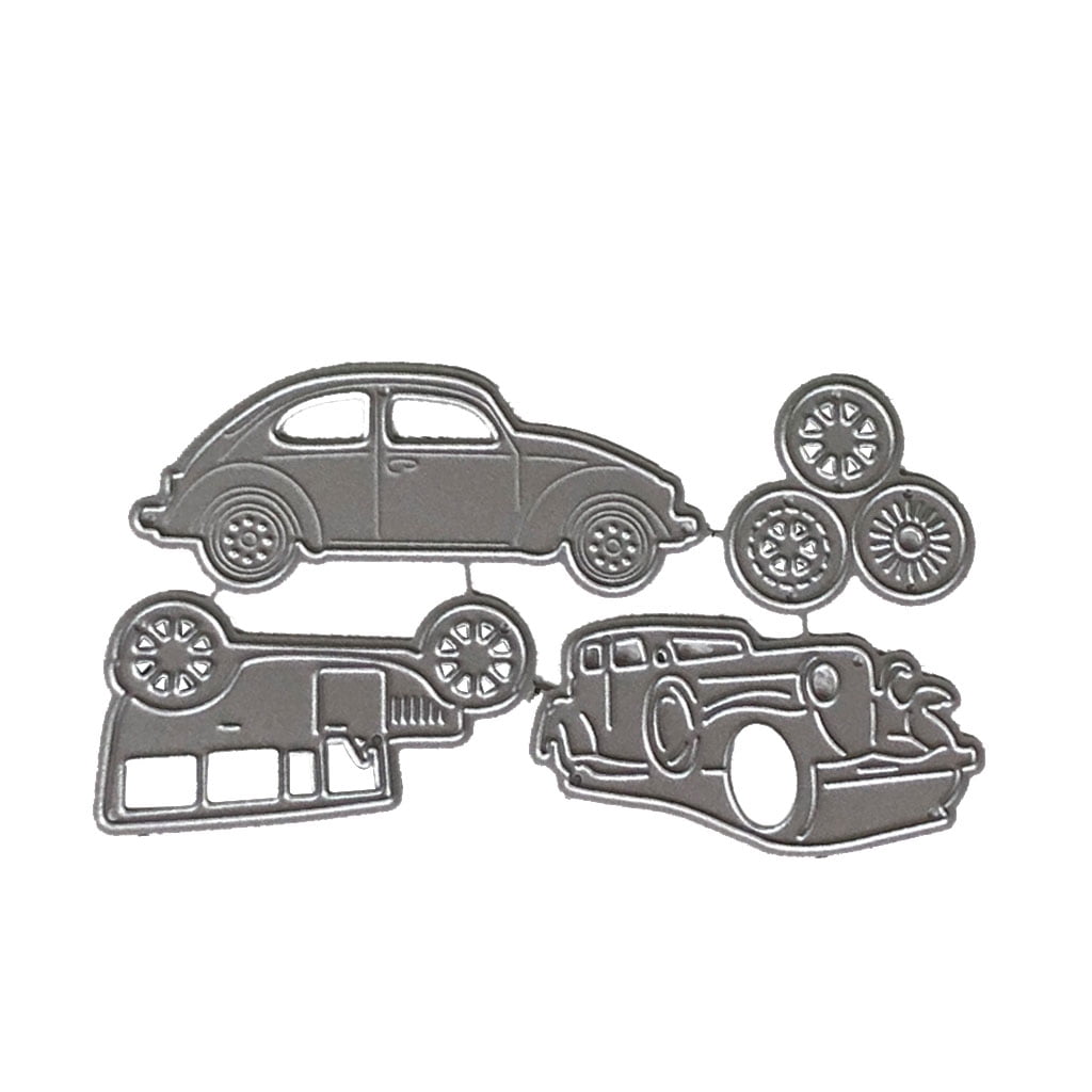 Tmboryuu 1 Set Carbon Steel Car Cutting Die Embossing Stencil Templates ...