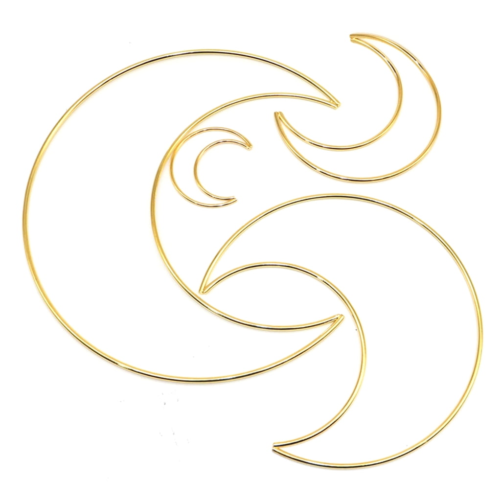 Tmboryuu Dream Catcher Frame Circle Ring Metal Macrame Love Heart Stars ...