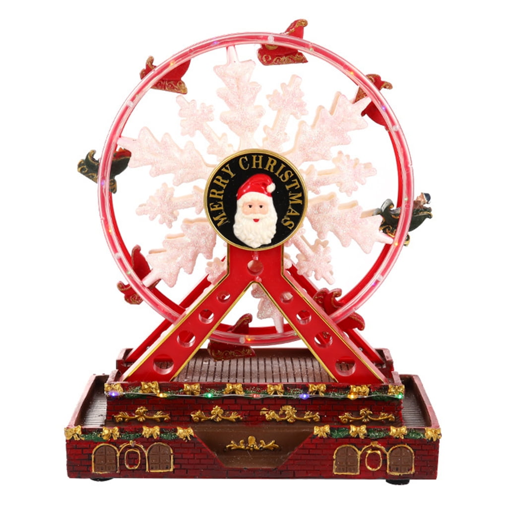 Tmboryuu Enchanting Musical Christmas Ferris Wheel Display Tabletop ...